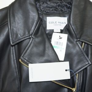 Cole Haan | Jackets & Coats | Cole Haan Signature Black Faux Leather ...